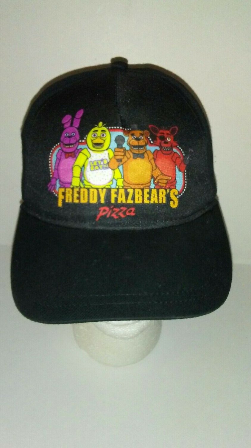 Five Nights at Freddys Fazbears Pizza Snapback Black Logo Youth Hat Cap