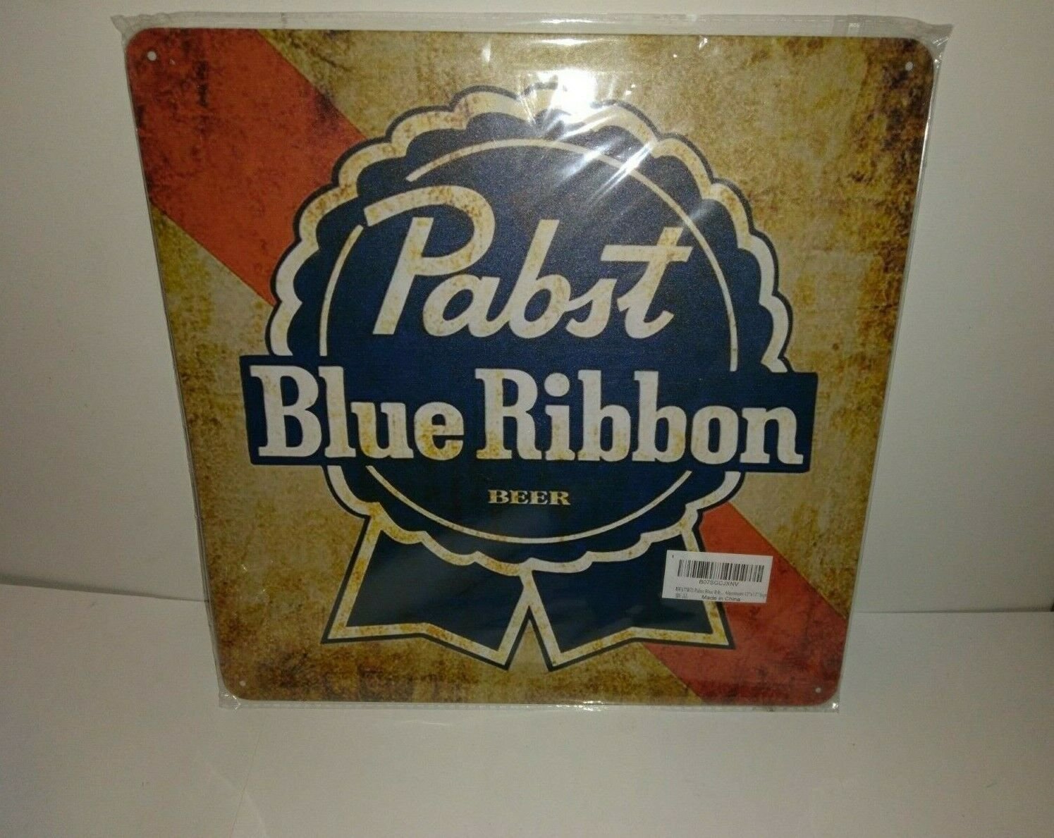 Pabst Beer PBR Logo Retro Rustic Bar Man Cave Décor Distressed Metal ...