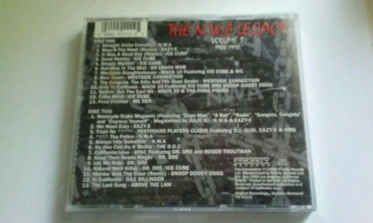 NWA LEGACY Volume 1 | 1988-98 | 2 CD Set | DR Dre, Ice Cube, Easy-E, MC Ren