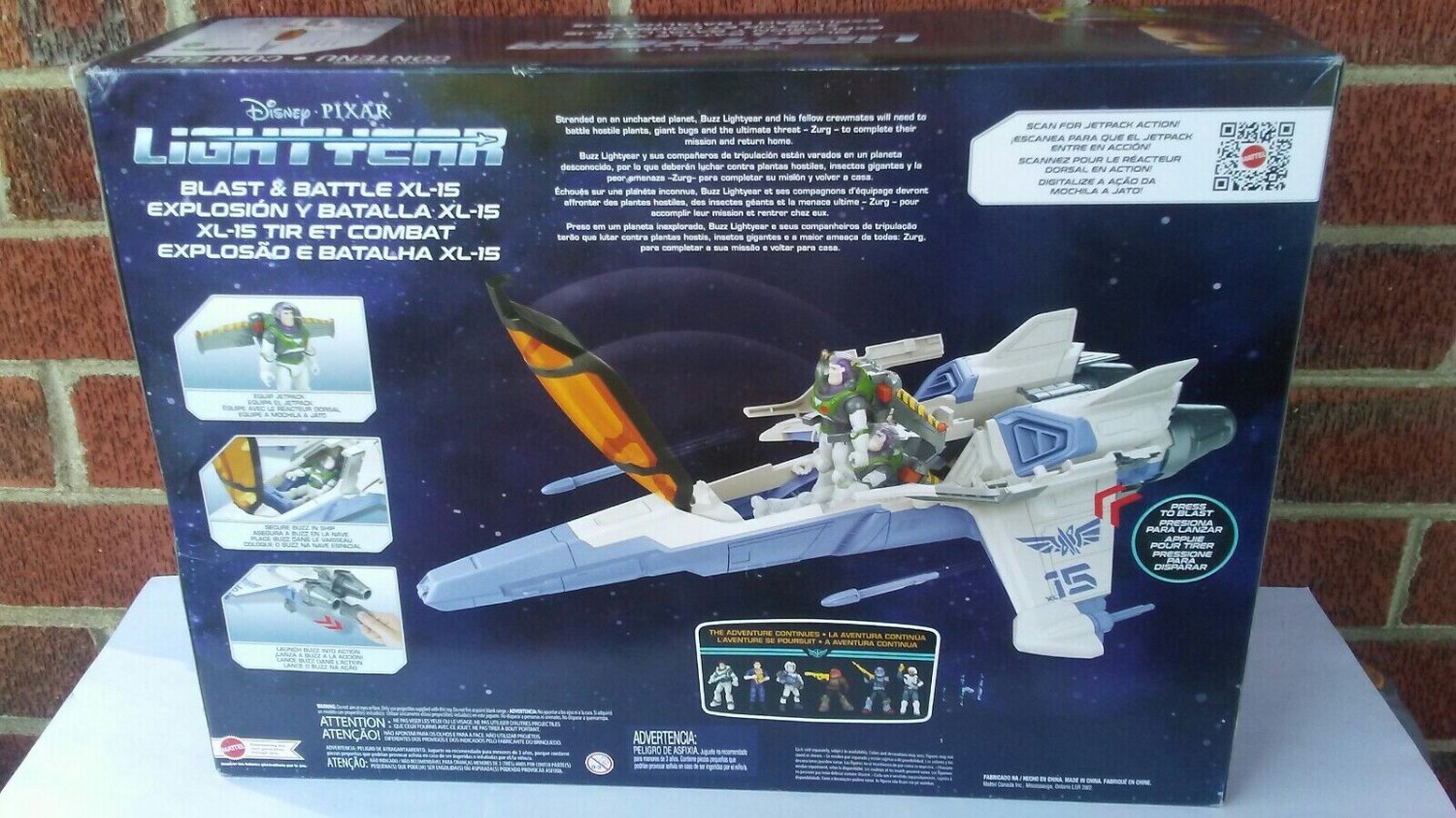 Lightyear Blast & Battle XL-15 Spaceship 20" Missile Figure Toy Disney ...