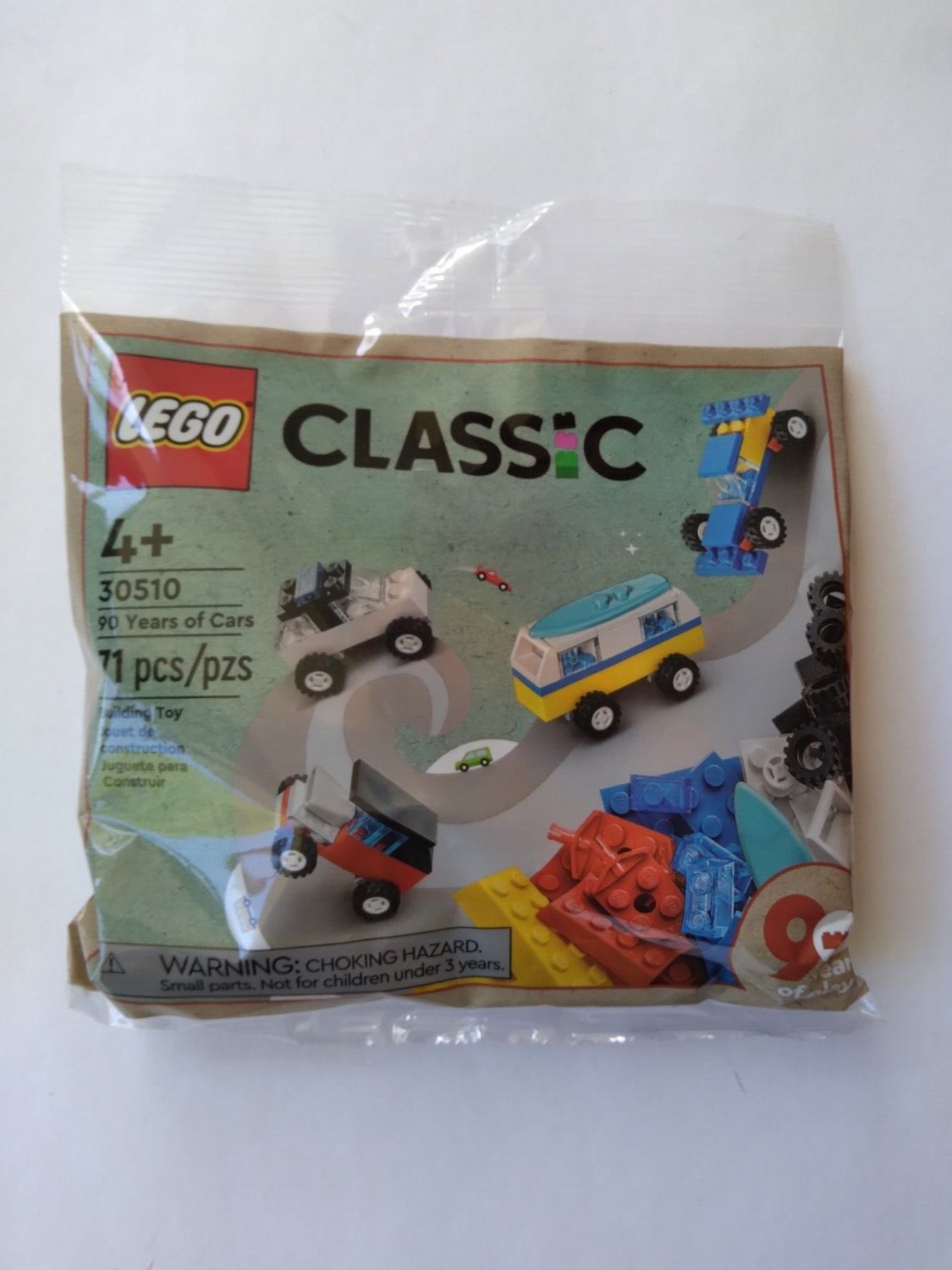 LEGO Classic 90 YEARS OF CARS Polybag New Sealed 71 pcs 30510 Building ...