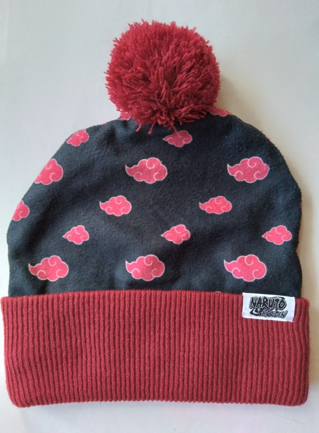 Naruto Shippuden Itachi Akatsuki Shinobi Cloud Cuffed Pom Beanie Youth ...