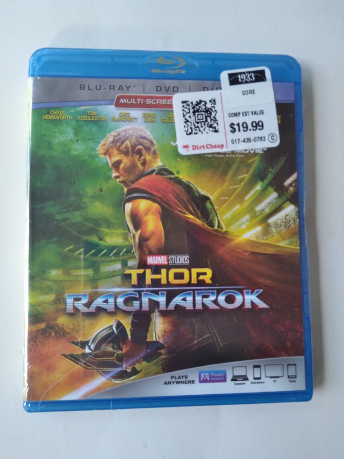 Thor: Ragnarok Blu-ray DVD + Digital Chris Hemsworth, Tom Hiddleston ...