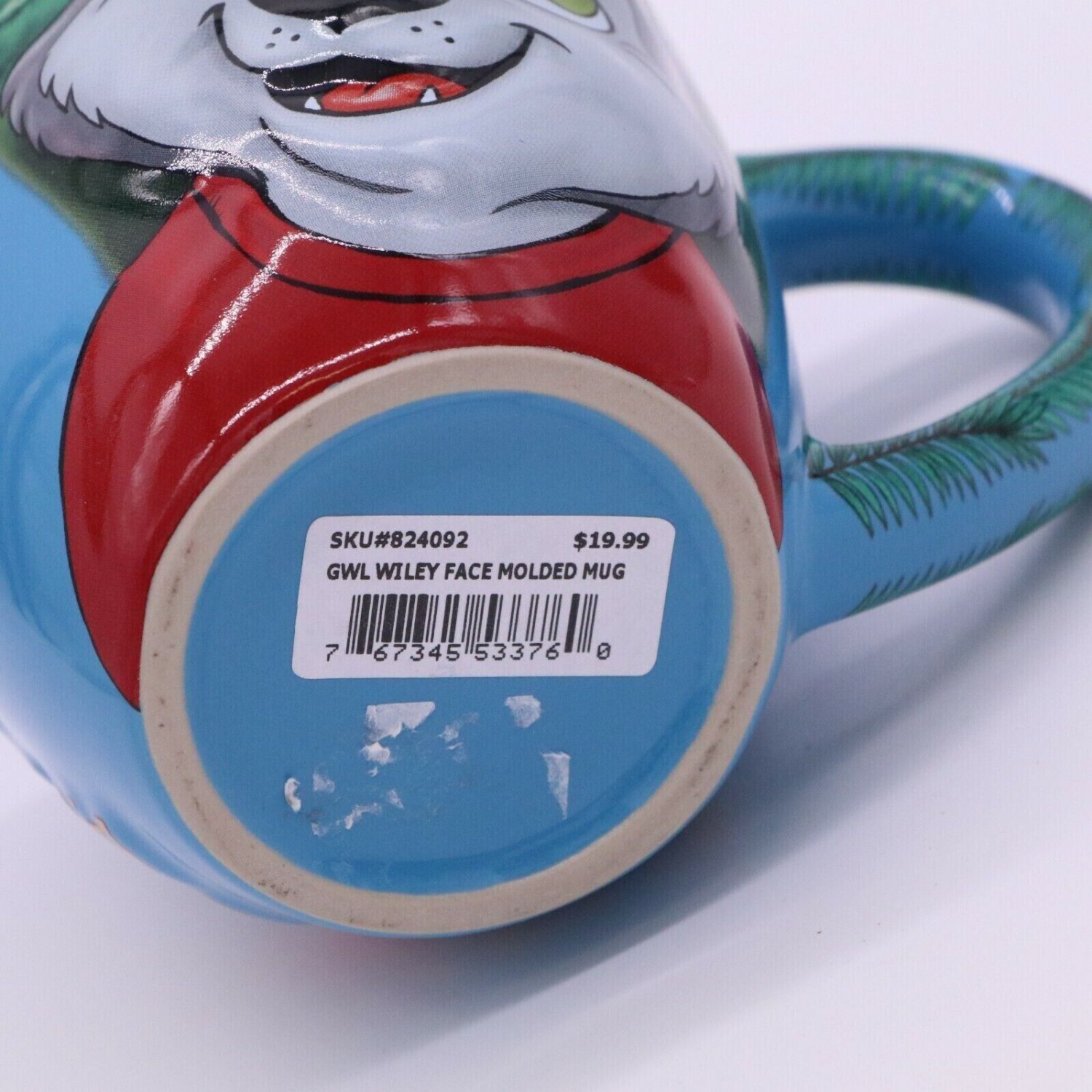 Great Wolf Lodge Wiley Wolf Blue Oversized Molded Coffee Mug New