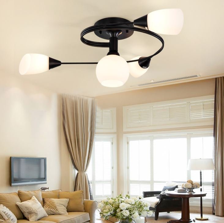 Sitting Room Ceiling Light Bedroom Chandelier Rotate Pendant Lamp