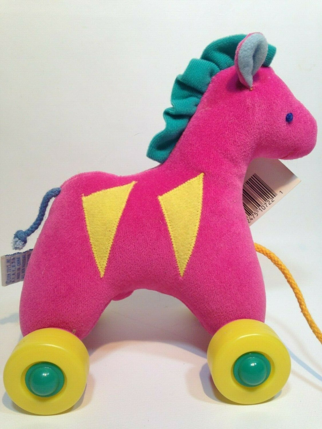 Eden Pink Horse Pony Pull Toy Plush Circus Parade Stuffed Animal 7" TAG