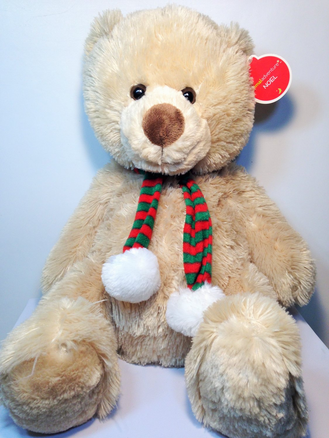 Animal Adventure Teddy Bear Noel RARE Plush Brown Stuffed Toy Jumbo 21 ...