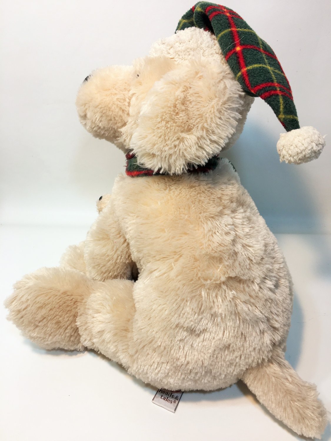 RARE Gund Dogs Plush Hugging Heads & Tales Tan Puppy Dog #44202 Plaid ...