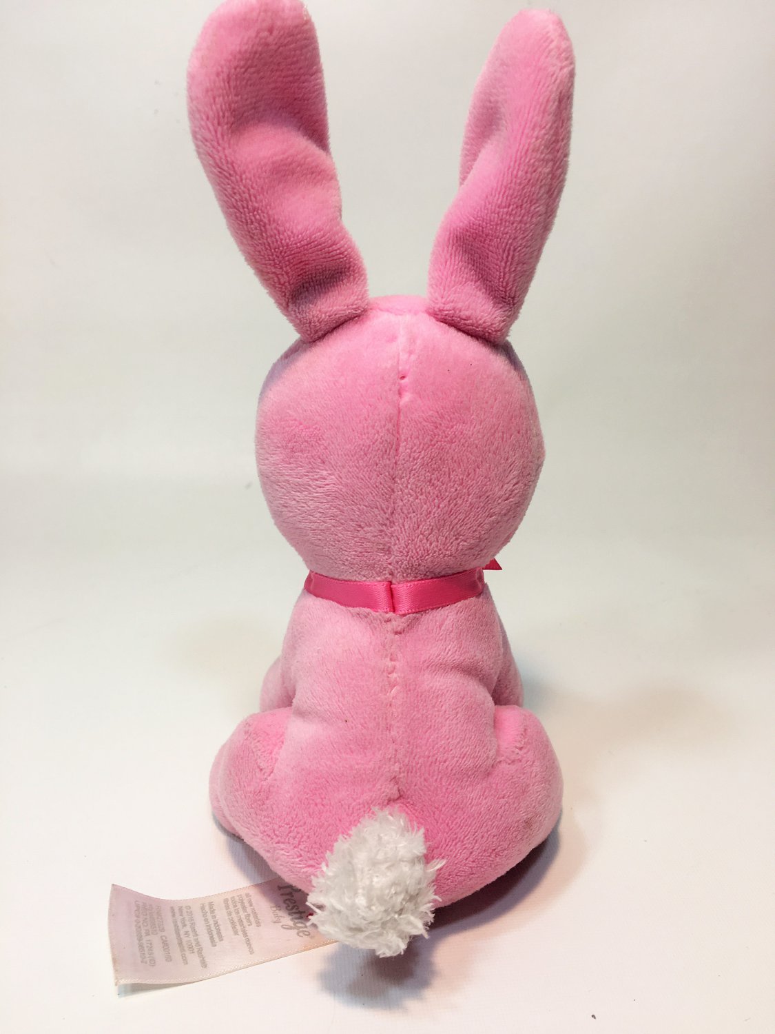 Prestige Baby Pink Bunny Rabbit Plush Gingham Stuffed Animal Easter Toy ...