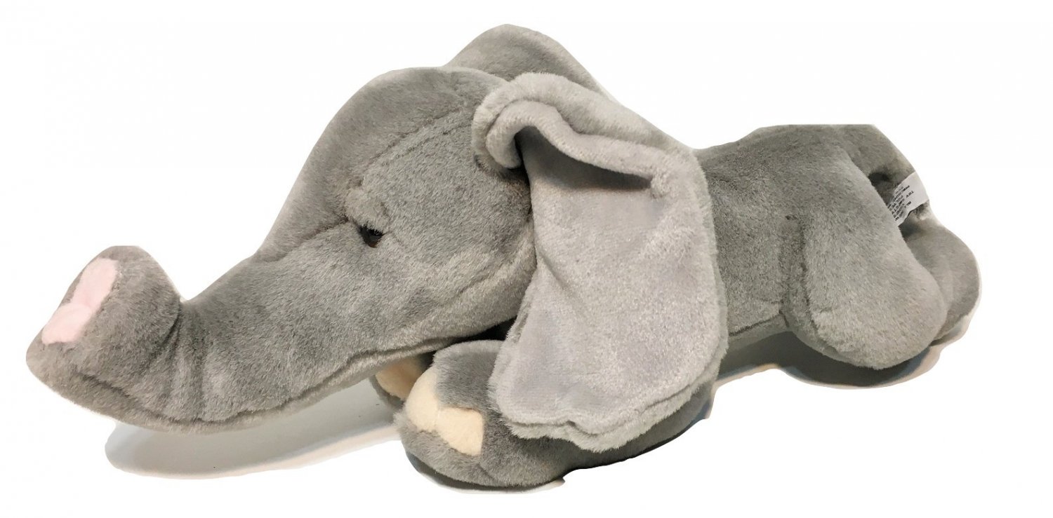 Russ Animal Junction ELEPHANT Plush Gray Pink Stuffed Animal 15" Soft Toy