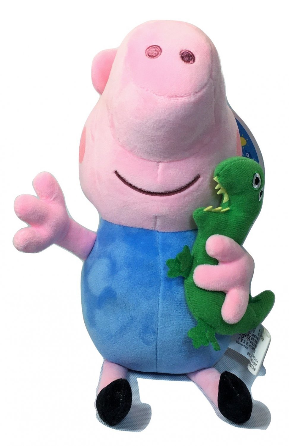 RARE Peppa Pig George's Green Dinosaur Soft Stuffed Plush Dolls 12" NWT