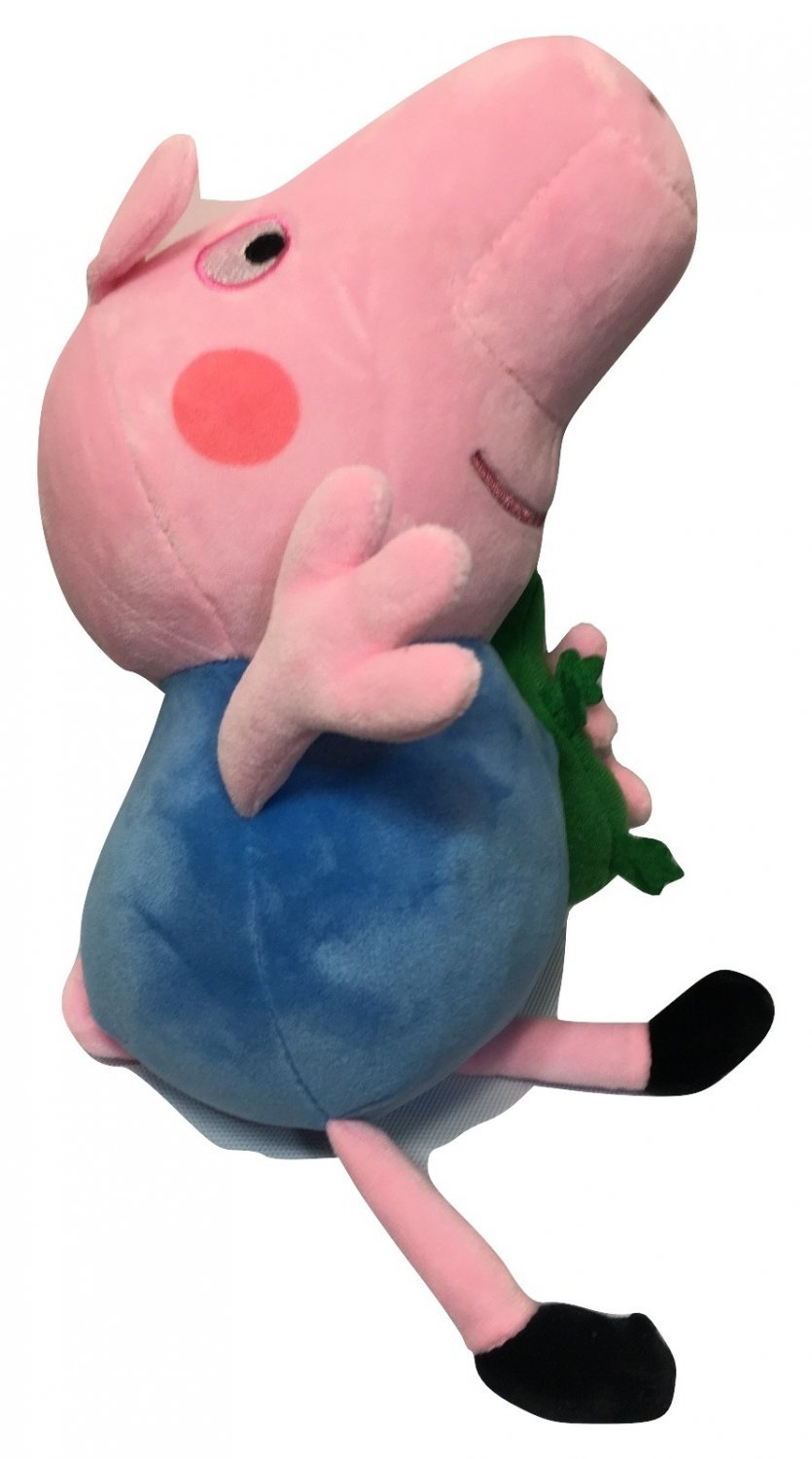 RARE Peppa Pig George's Green Dinosaur Soft Stuffed Plush Dolls 12" NWT
