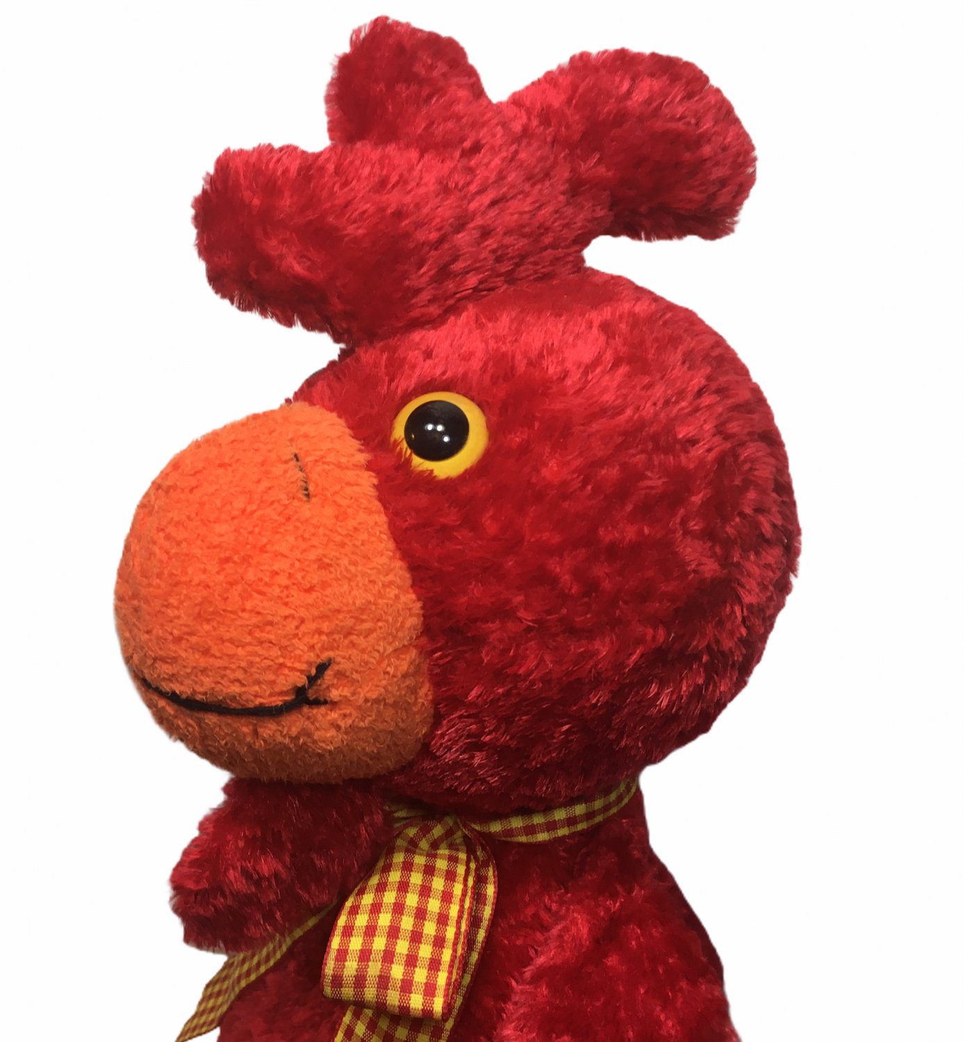 RARE Red Rooster Plush Stuffed Animal Adventure Floppy Chicken Bean Bag ...