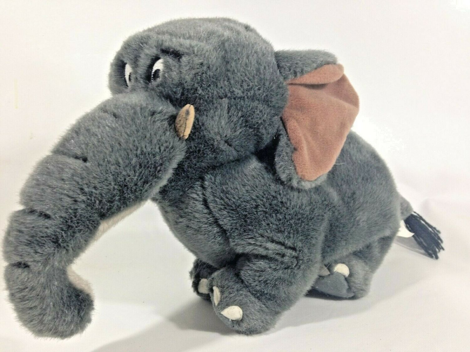 Shep Elephant Disney's George of the Jungle RARE Dark Grey Bean Bag Plush