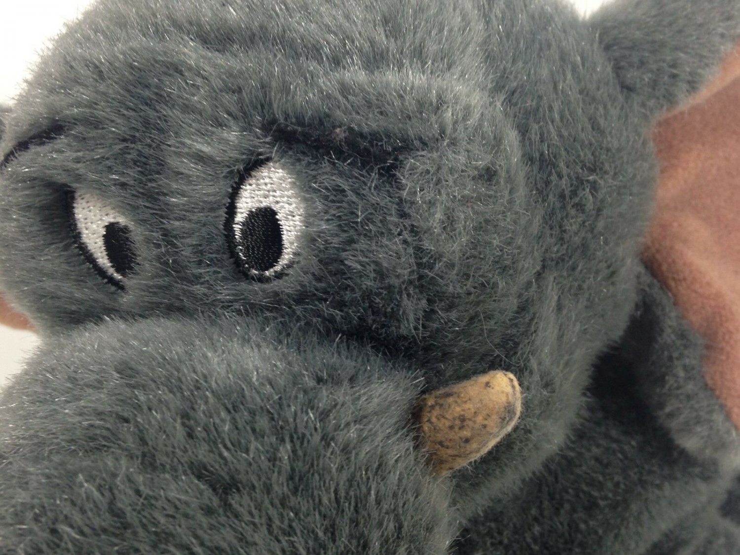 Shep Elephant Disney's George of the Jungle RARE Dark Grey Bean Bag Plush
