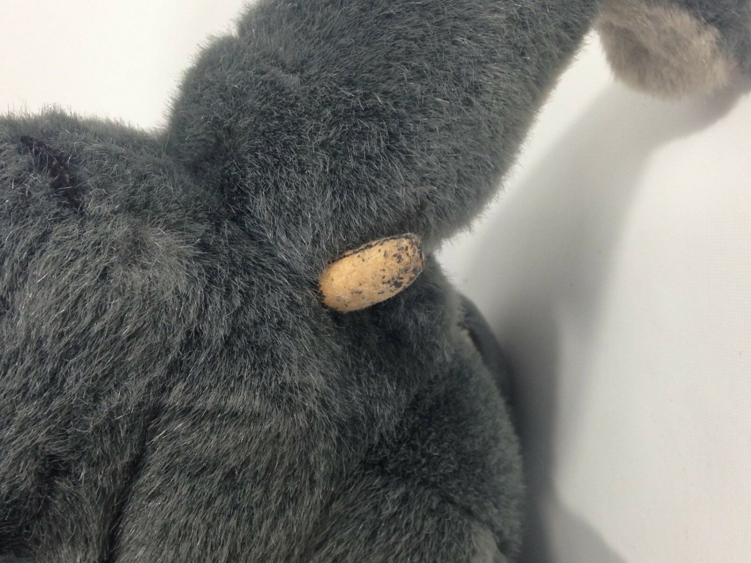 Shep Elephant Disney's George of the Jungle RARE Dark Grey Bean Bag Plush