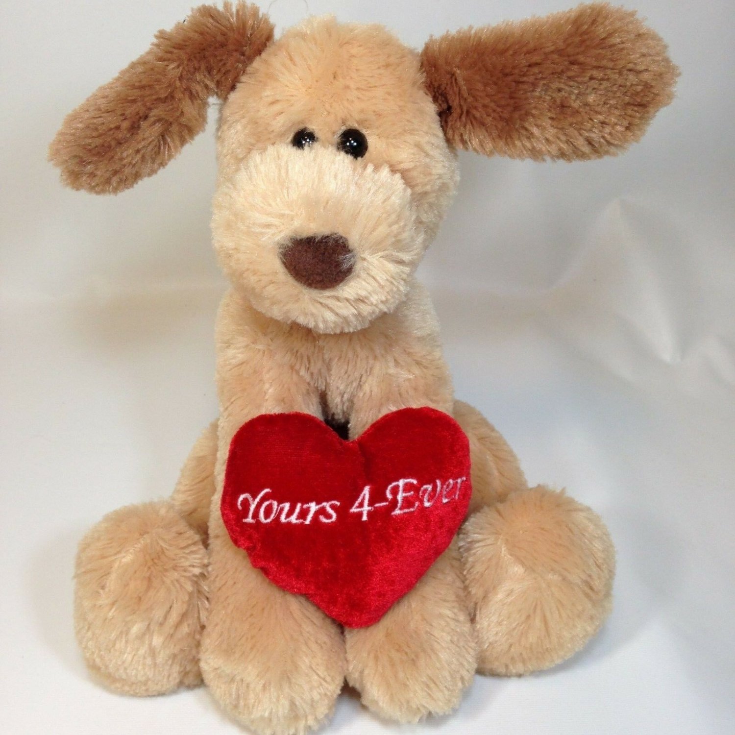 GUND Heads & Tales Puppy Dog Plush Yours Forever Red Heart Pillow Soft ...
