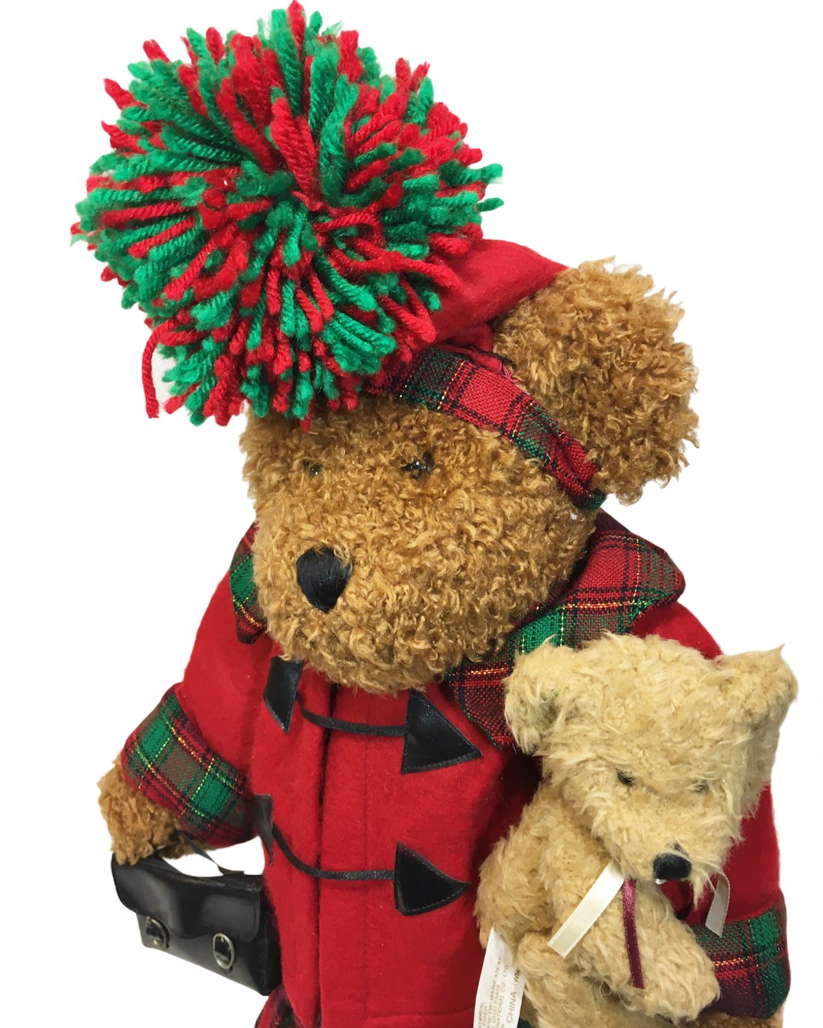RARE Dan Dee Momma Bear & Cub Plush Hugging Christmas Holiday HTF Pom ...