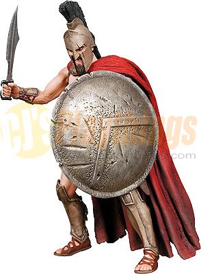 NECA 300 action figure Leonidas w/ an extra head & accessory