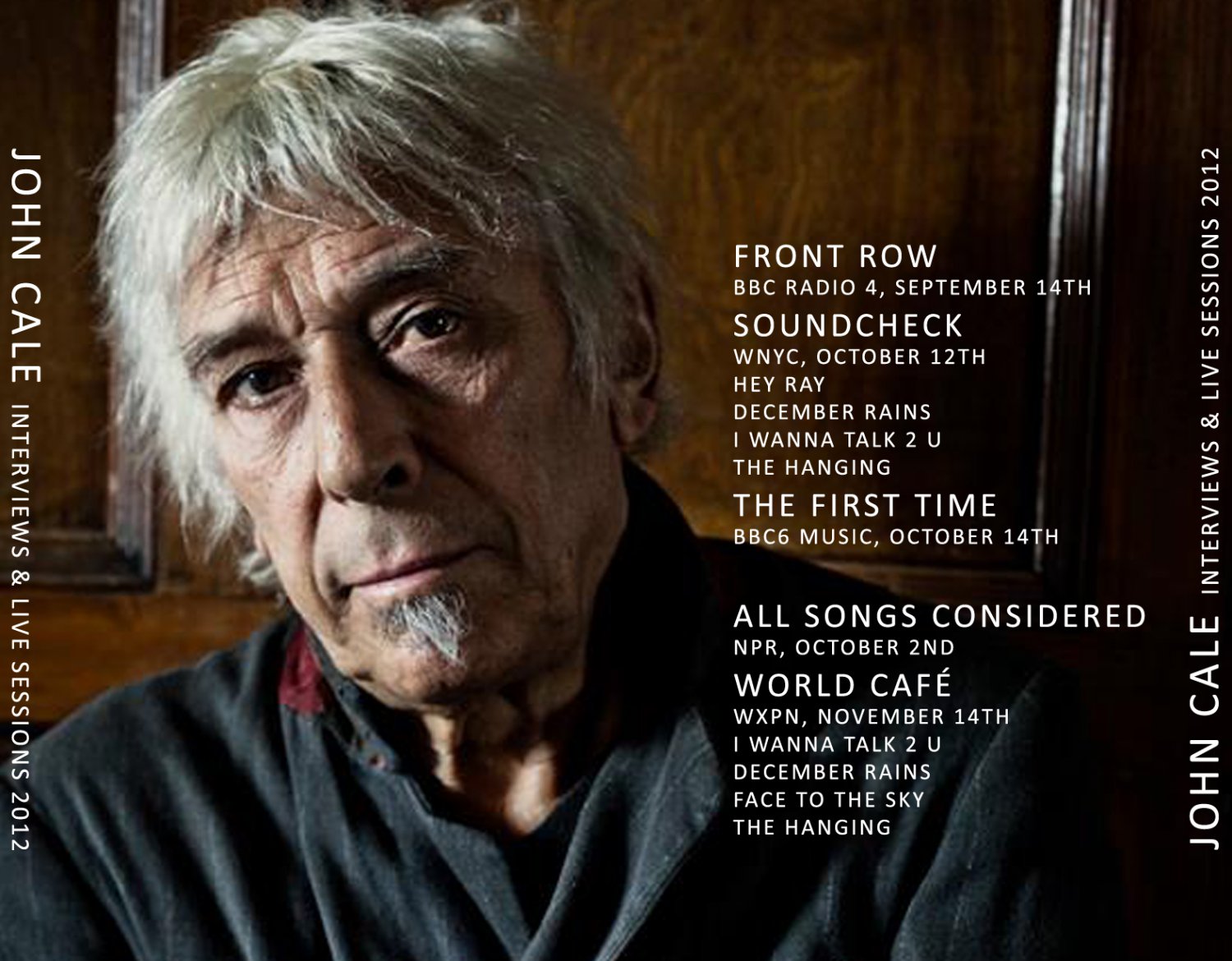 JOHN CALE : INTERVIEWS & LIVE SESSIONS 2CD SET