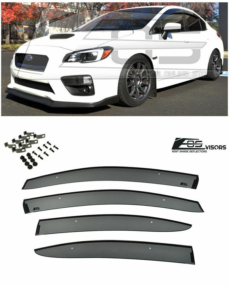 For 15-Up Subaru WRX STi JDM Injection Side Window Visors Durable Rain ...