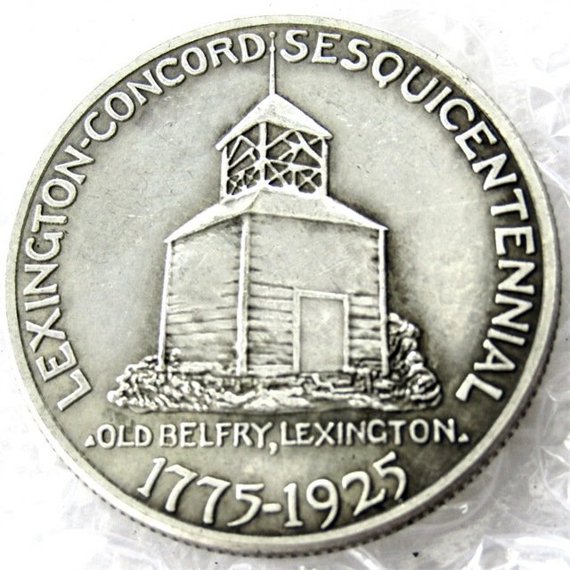 1925 U.S. Lexington Concord Commemorative Patriot Half Dollar Copy Coins