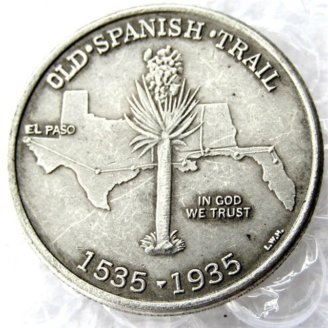 USA 1935 Old Spanish Trail Commemorative Half Dollar Copy Coins For ...