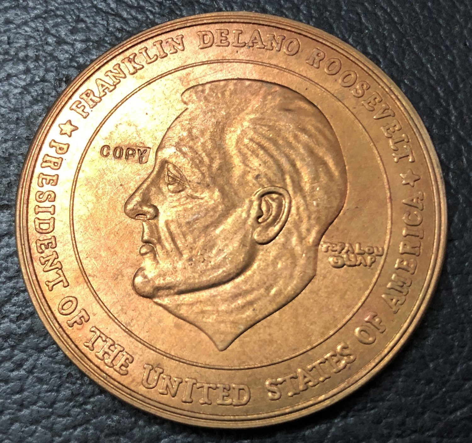 1941 Franklin Roosevelt inaugural medal .Type 2 SCARCE Copy Coin