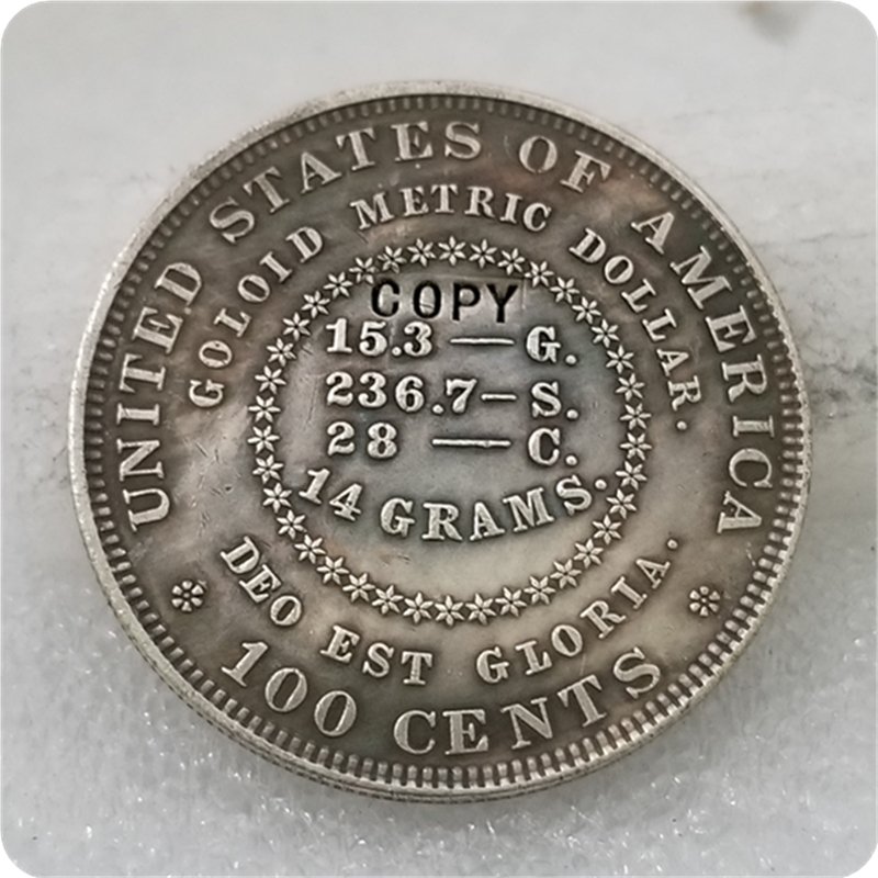 1879 $1 Goloid Metric Dollar Copy Coin No Stamp