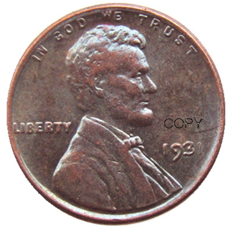 US 1931 Lincoln Head One Cent Penny Copy Coin