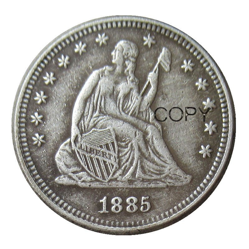 USA 1885 Seated Liberty Quarter Dollars 25 Cent Copy Coin