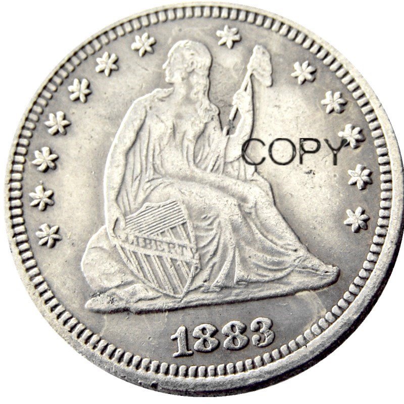 USA 1883 Seated Liberty Quarter Dollars 25 Cent Copy Coin