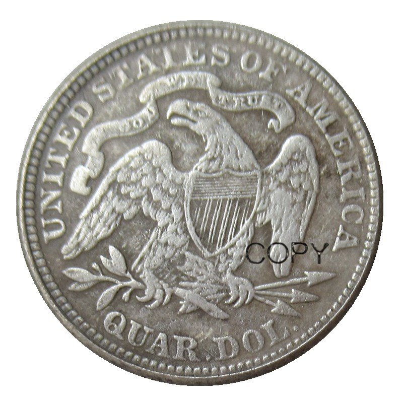 USA 1870 Seated Liberty Quarter Dollars 25 Cent Copy Coin