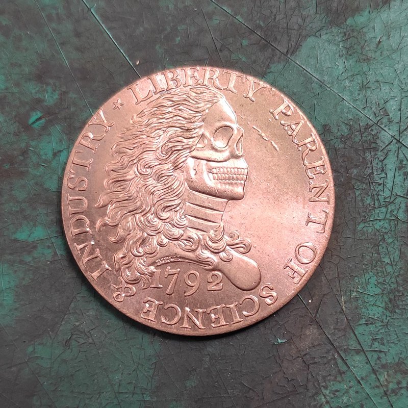 US 1792 Hobo Nickel Birch One Cent Copy Coin