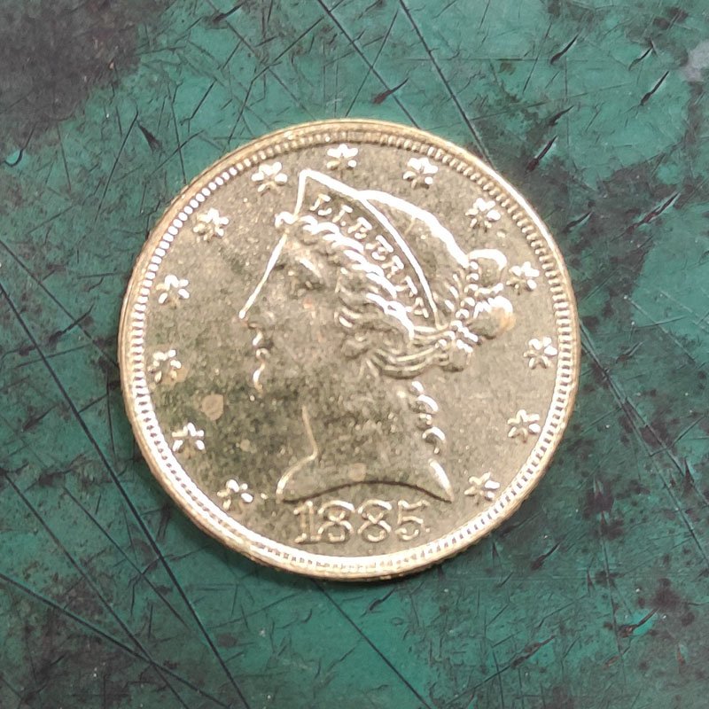 US 1885 Liberty Coronet Head Five Dollars Copy Coin