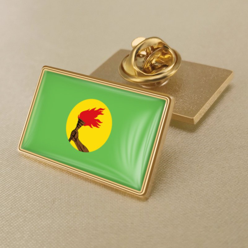 1Pcs Zaire Country Flag Badges Lapel Pins-25x15mm