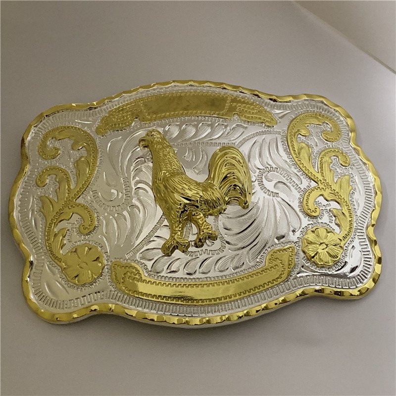 Fashion Men Golden Chicken Western Cowboy Belt Buckle Hebilla Cinturon