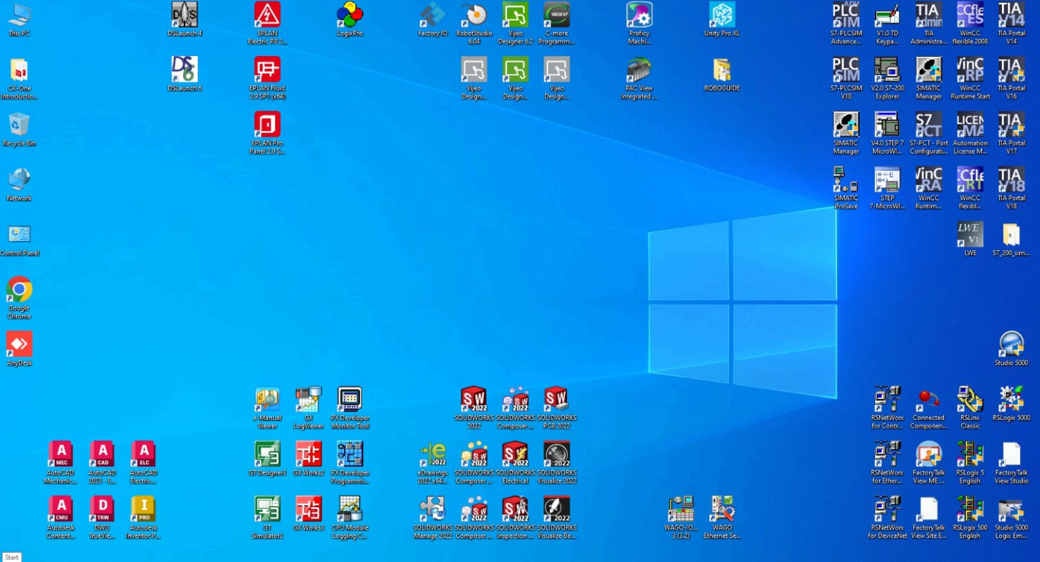 PLC PROGRAMMING LAPTOP INDUSTRIAL AUTOMATION CAD SOLIDWORKS ROCKWELL ...