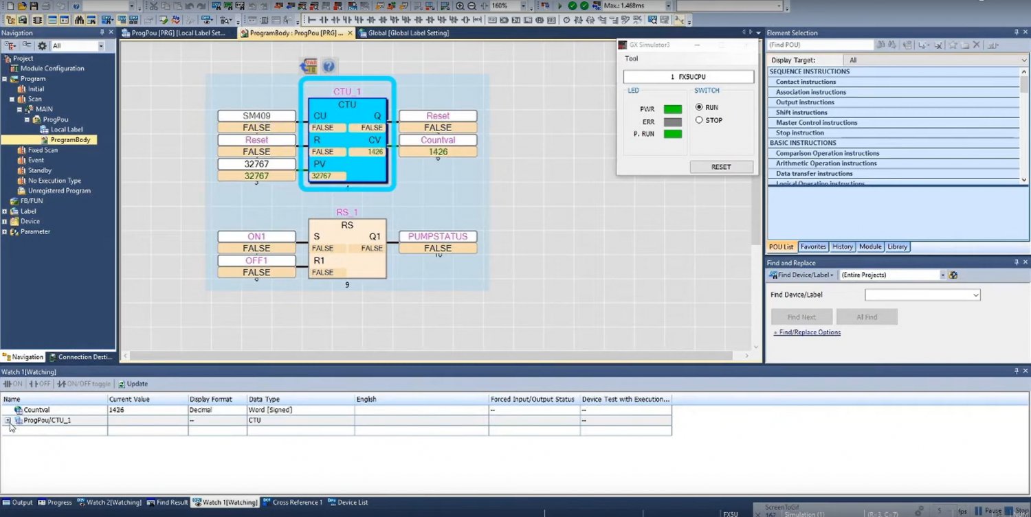 Mitsubishi HMI Software GX-Works3 and GX Simulator 7