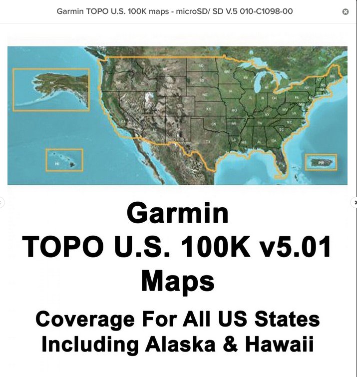 Garmin TOPO U.S. 100K maps - microSD/ SD V.5 - 010-C1098-00