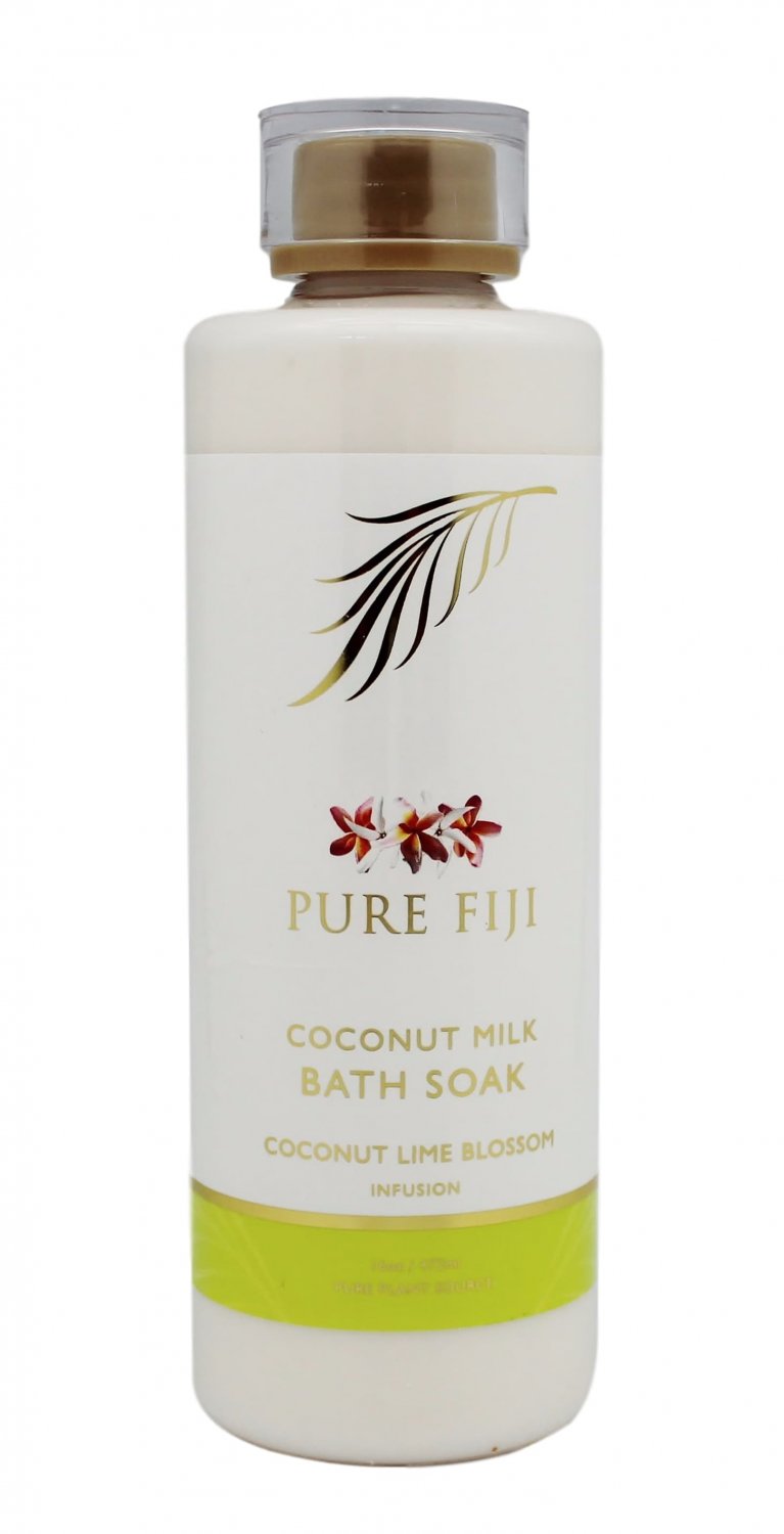 Pure Fiji Milk Bath Soak, Coconut Lime Blossom, 16 Ounce
