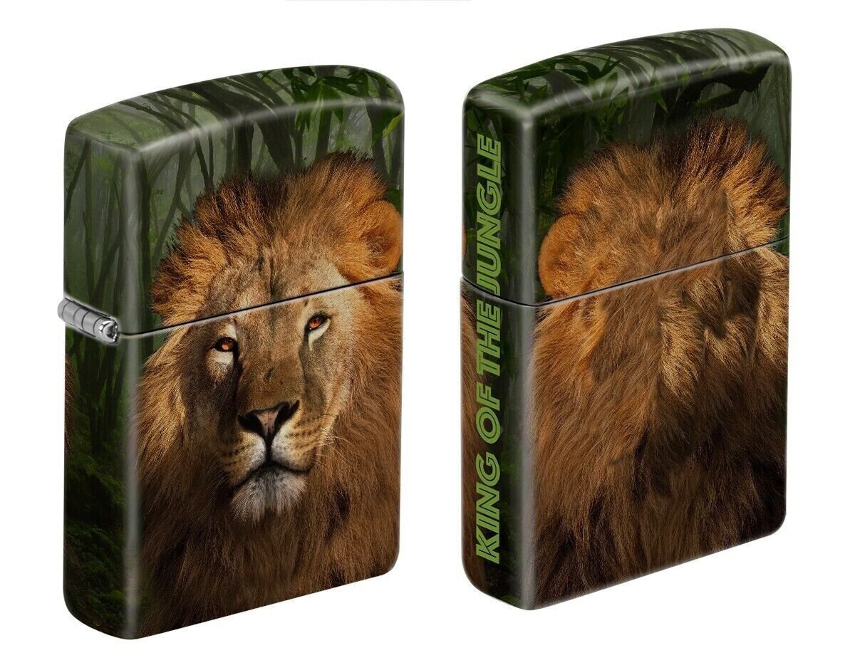 Sharp Lion-King of the Jungle, 540 Process 4-Sided Lighter Zippo ...