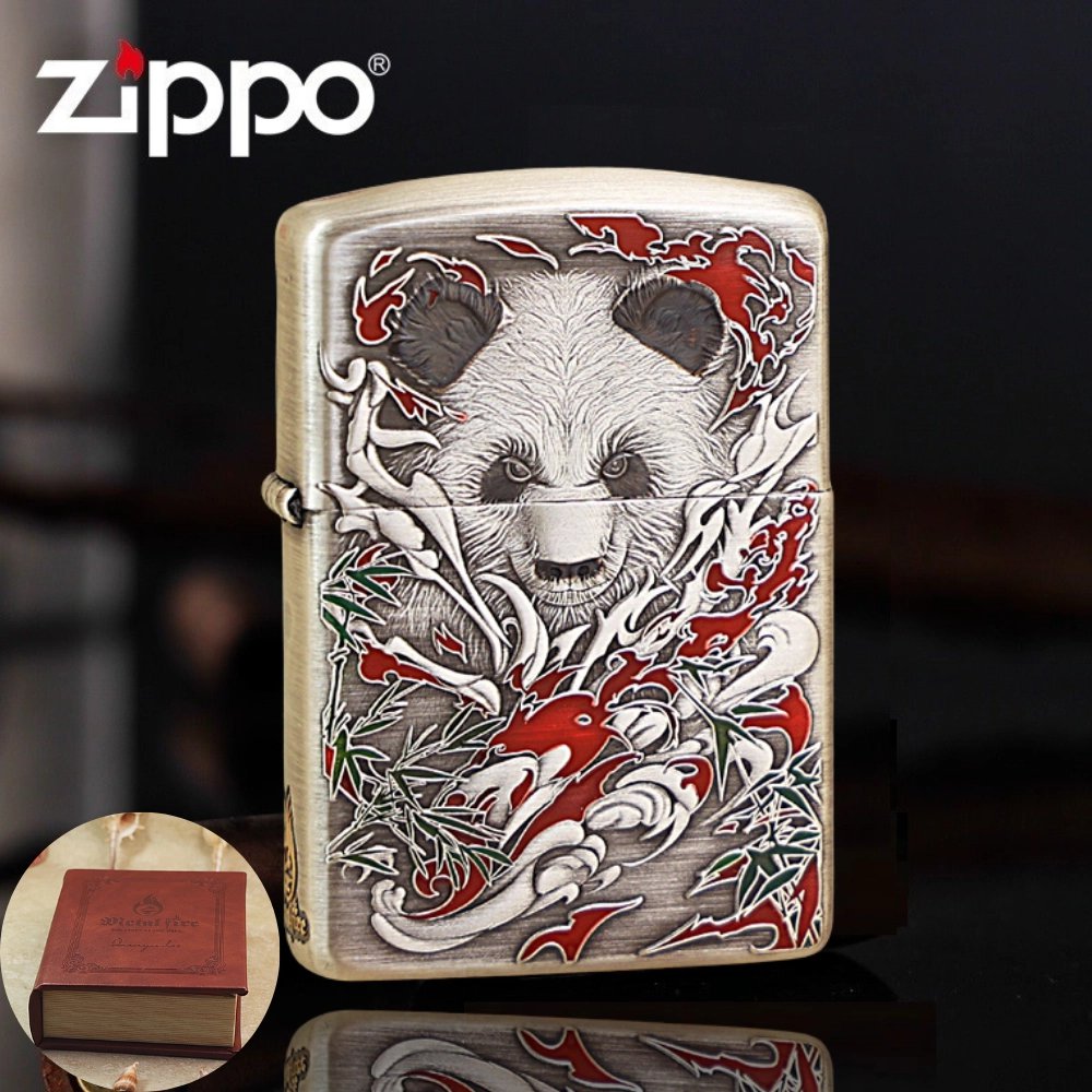 Armor Kung Fu Panda Metal Fire Zippo Lighter