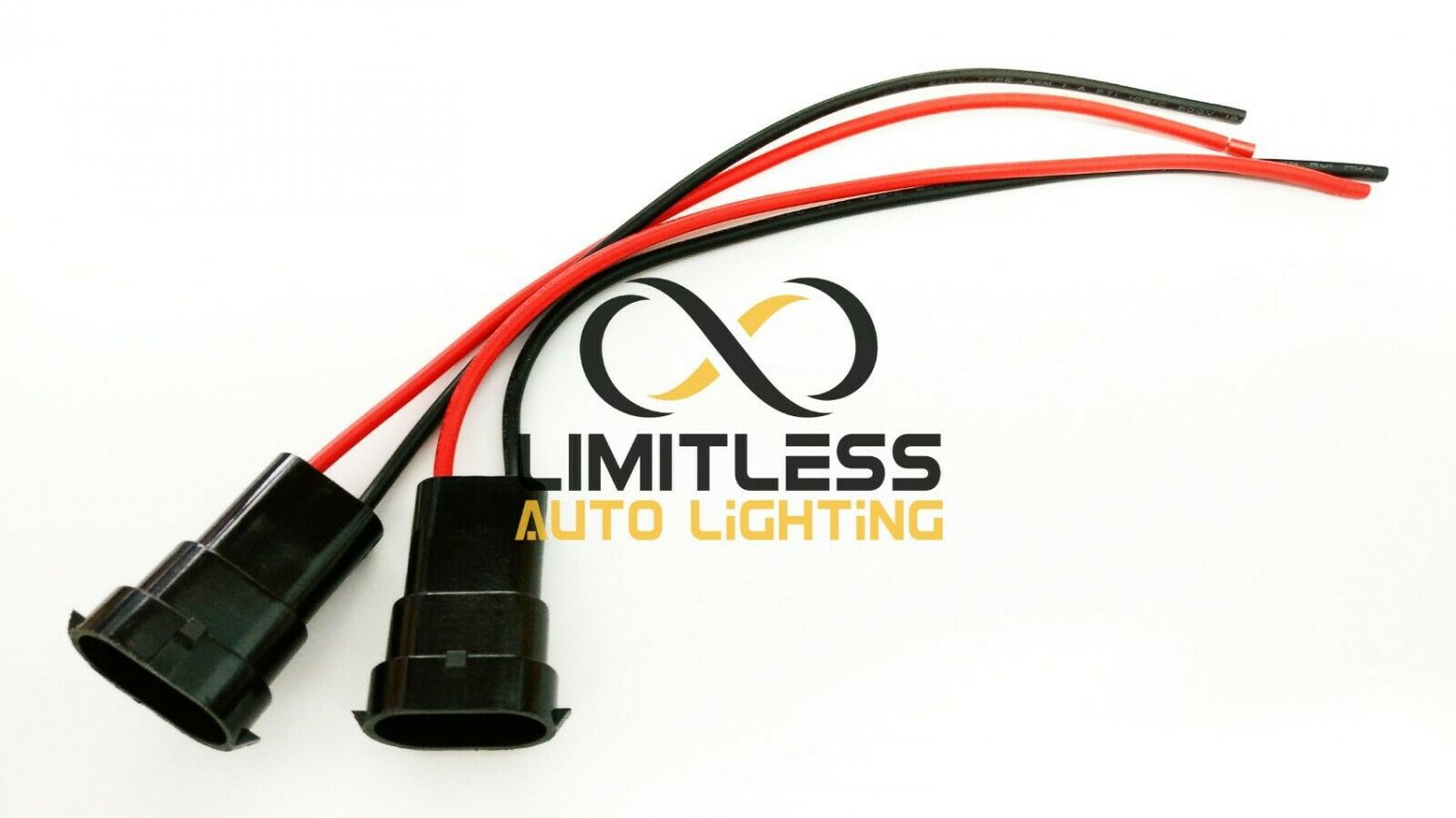 2 pcs H11 H8 880 881 Headlight Halogen Fog Light Male Plug Pigtail Wire ...