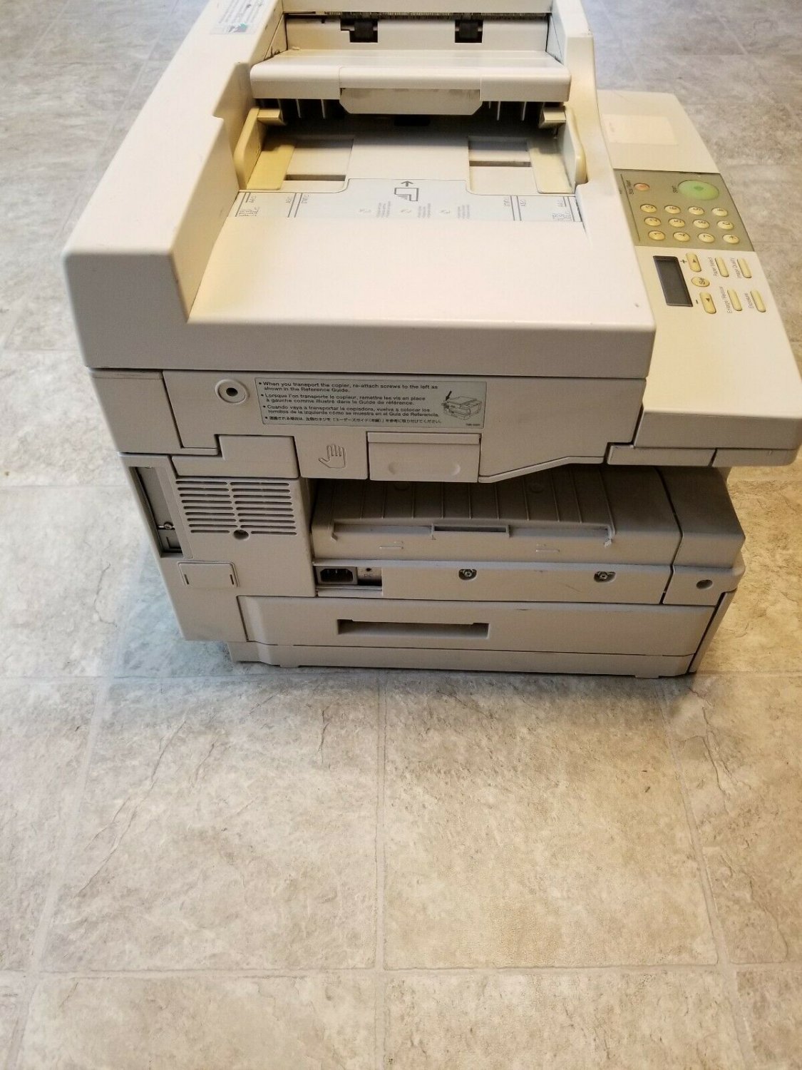 CANON PC 1060 COPIER missing output tray