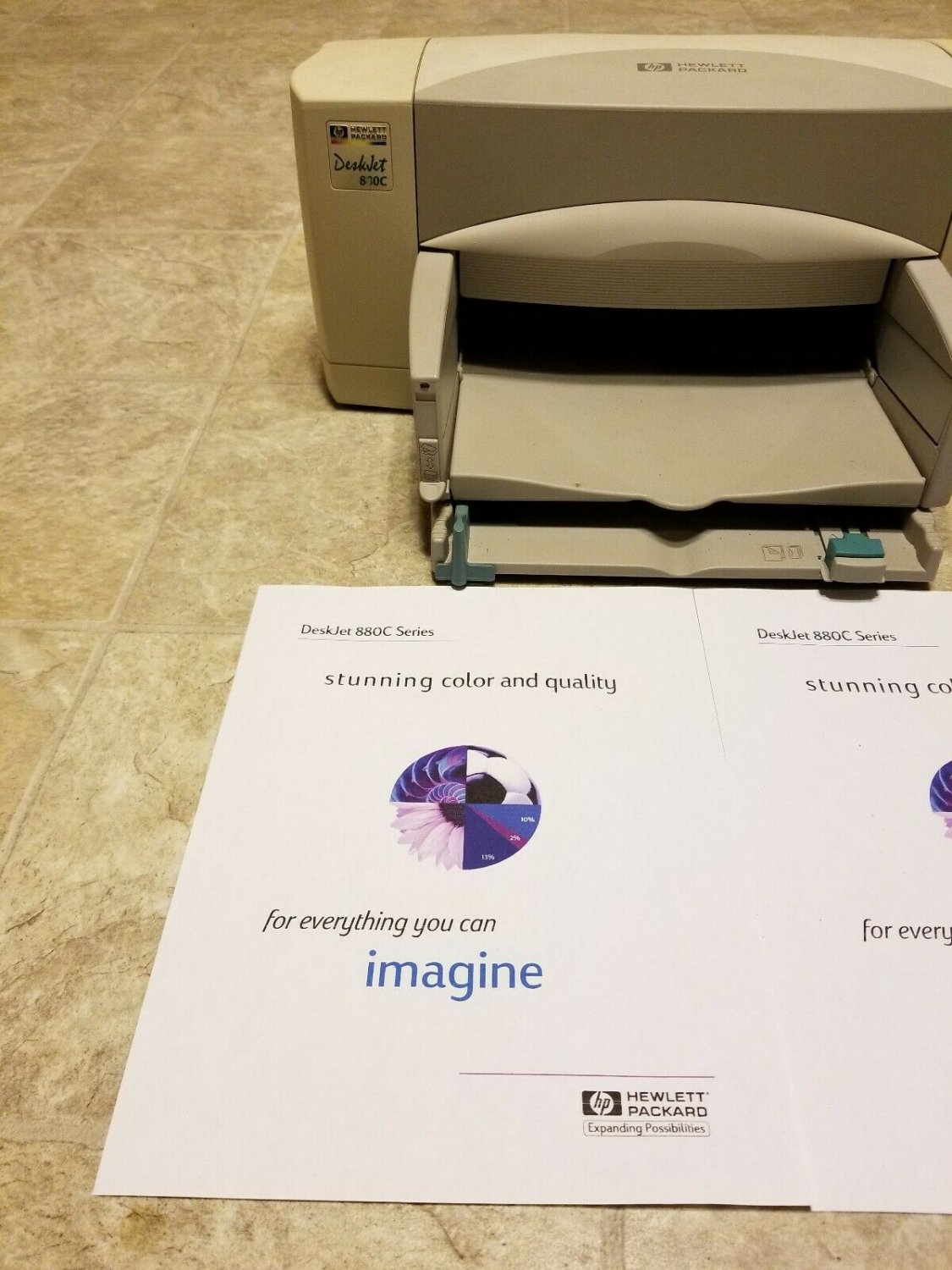 HP DESKJET 880C PRINTER WITH POWER CORD/AC ADAPTER