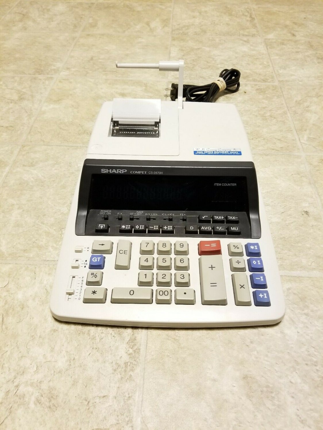SHARP COMPET CS-2870H ELECTRIC CALCULATOR
