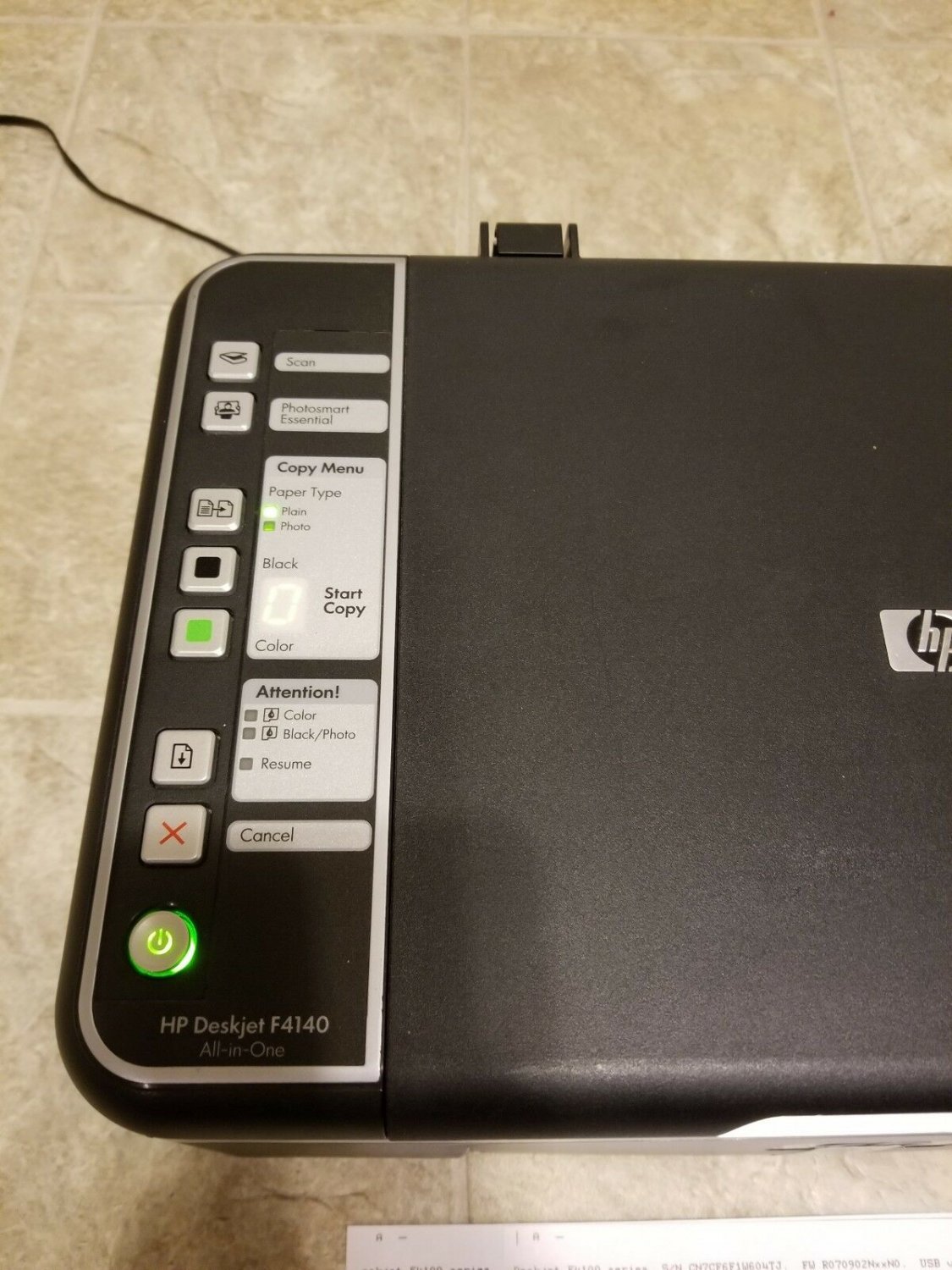 HP DESKJET F4140 PRINTER