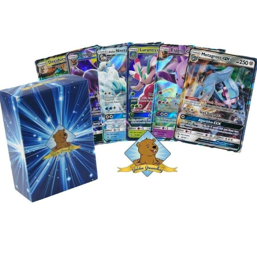 Pokemon Card Lot All GX Ultra RARES No Duplication Golden Groundhog Box ...