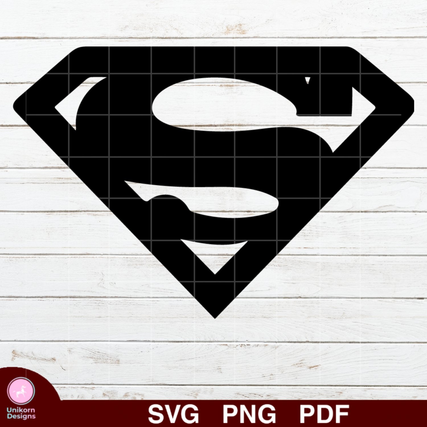 Superman Logo Design 1 SVG PNG Silhouette Cut Files Cricut Vector ...